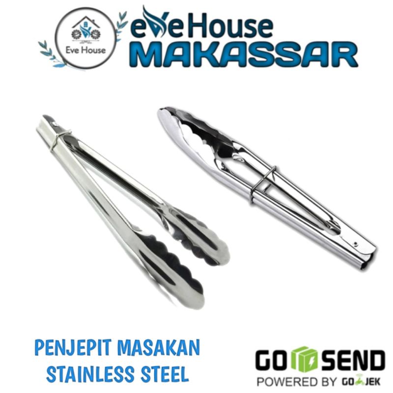 Jual Makassar V166 Penjepit masakan stainless steel spatula capitan ...