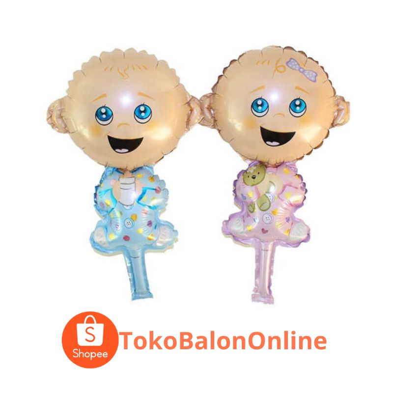 Jual Balon Karakter Baby Dot mini boy dan girl bayi cewek cowok bisa ...