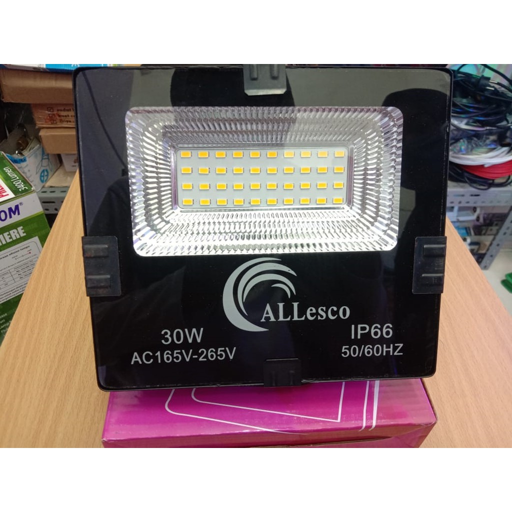 Jual Lampu Sorot Allesco 30W Putih / Kuning - Led Flood Light 30 Watt Allesco | Shopee Indonesia