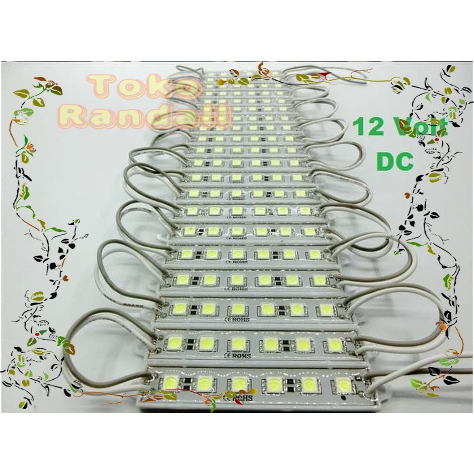 Jual LED MODUL SMD 5050 WATERPROOF 6LED/STRIP ISI 20 STRIP | Shopee Indonesia