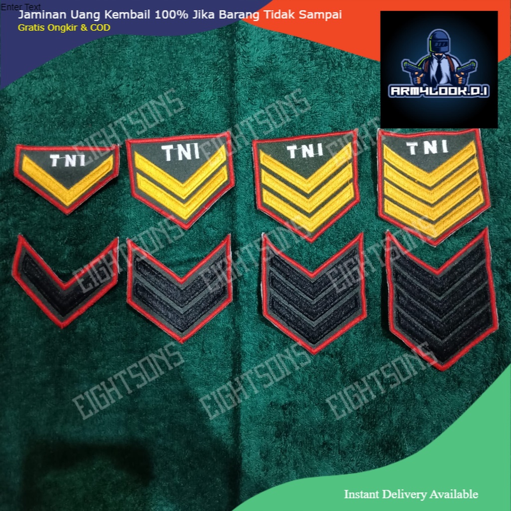 Jual PROMO Pangkat PDL PDH List Merah TNI AD Tentara Serda Sertu Serka ...