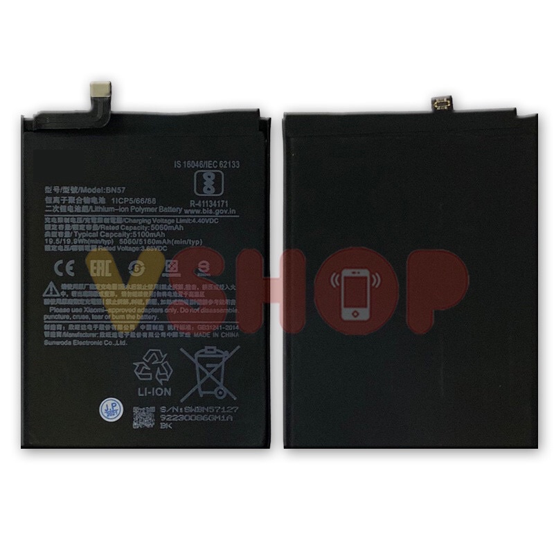 Jual BATERAI BATRE XIAOMI POCOPHONE POCO X3 - X3 NFC - X3 PRO BN57 ...