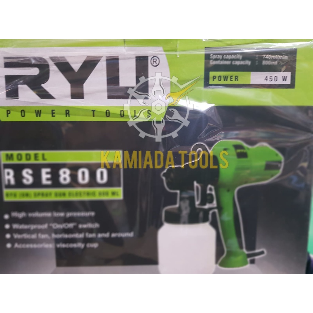 Jual RYU SPRAY GUN ELEKTRIK RSE 800 / ALAT PENYEMPROT CAT LISTRIK RYU ...