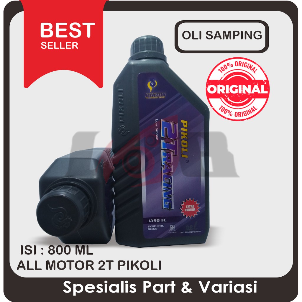 Jual 2Tax Pikoli 2T Racing Oli Samping Low Smoke Synthetic Blend 800ml ...
