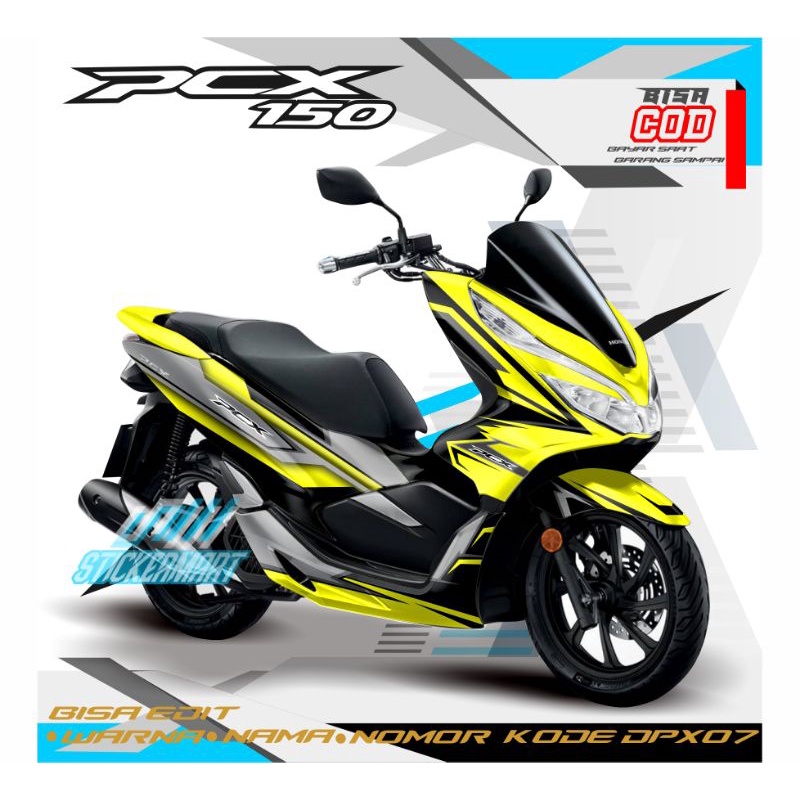 Jual Decal PCX 150 lokal variasi grafis warna modifikasi motor full ...