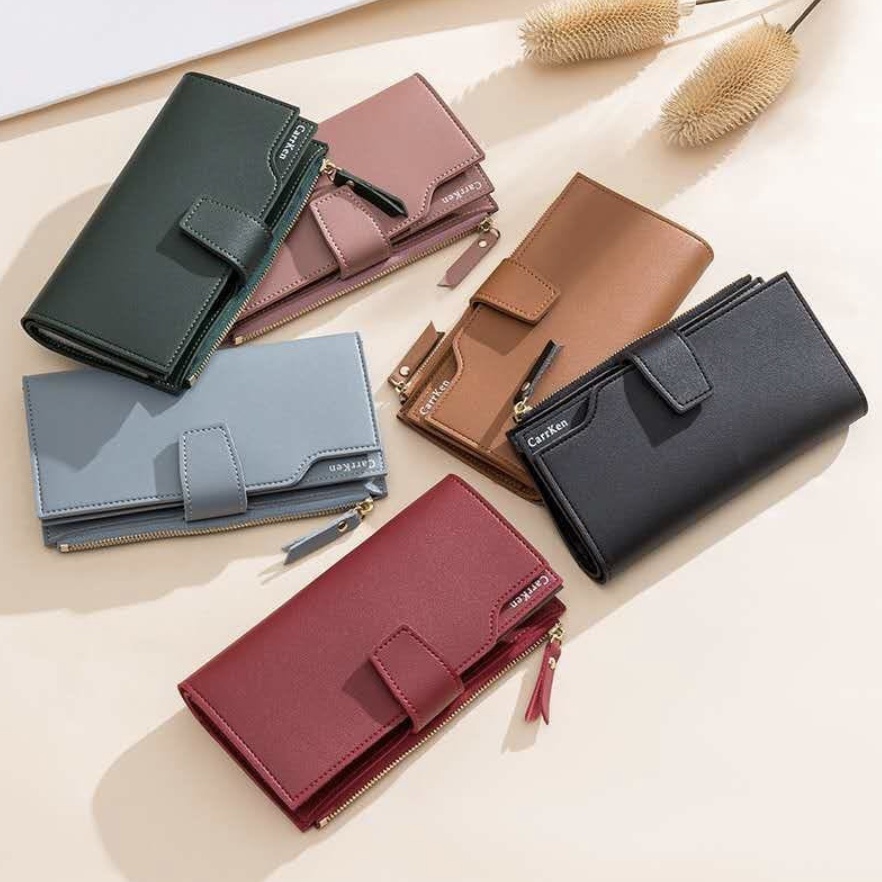 Jual DOMPET WANITA 100% PREMIUM PANJANG TIPIS AC3 / W003 BANYAK SLOT | Shopee Indonesia