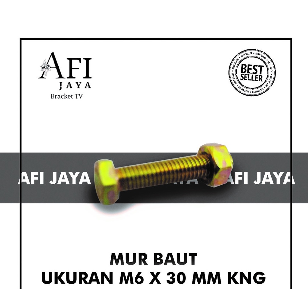 Jual MUR BAUT UKURAN M6 X 30 MM KNG MURAHH (HARGA PER PCS) | Shopee Indonesia