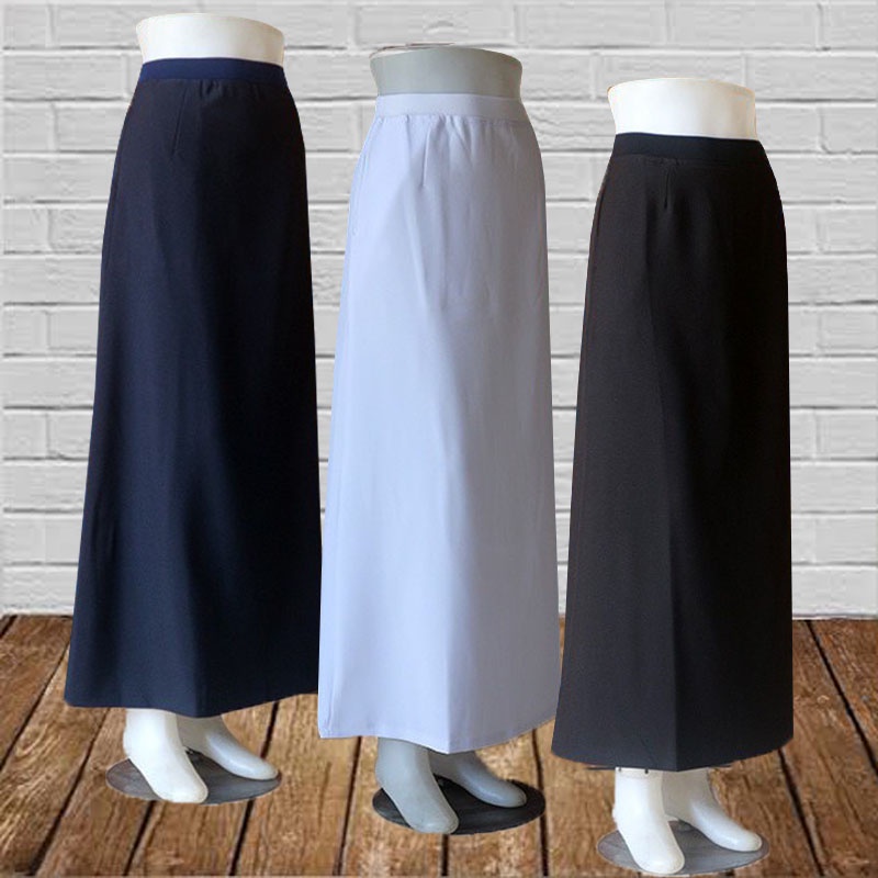 Jual Rok kantor /rok guru/rok kerja wanita model A line pinggang karet ...