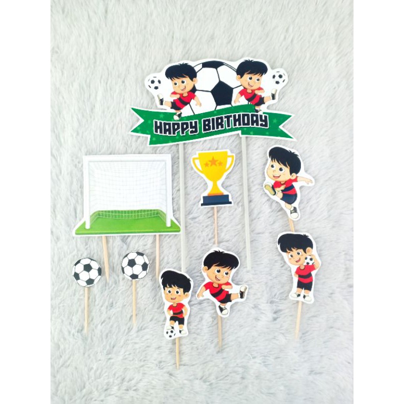 Jual topper cake/topper kue/hiasan kue/ topper XTRA SEPAK BOLA | Shopee ...