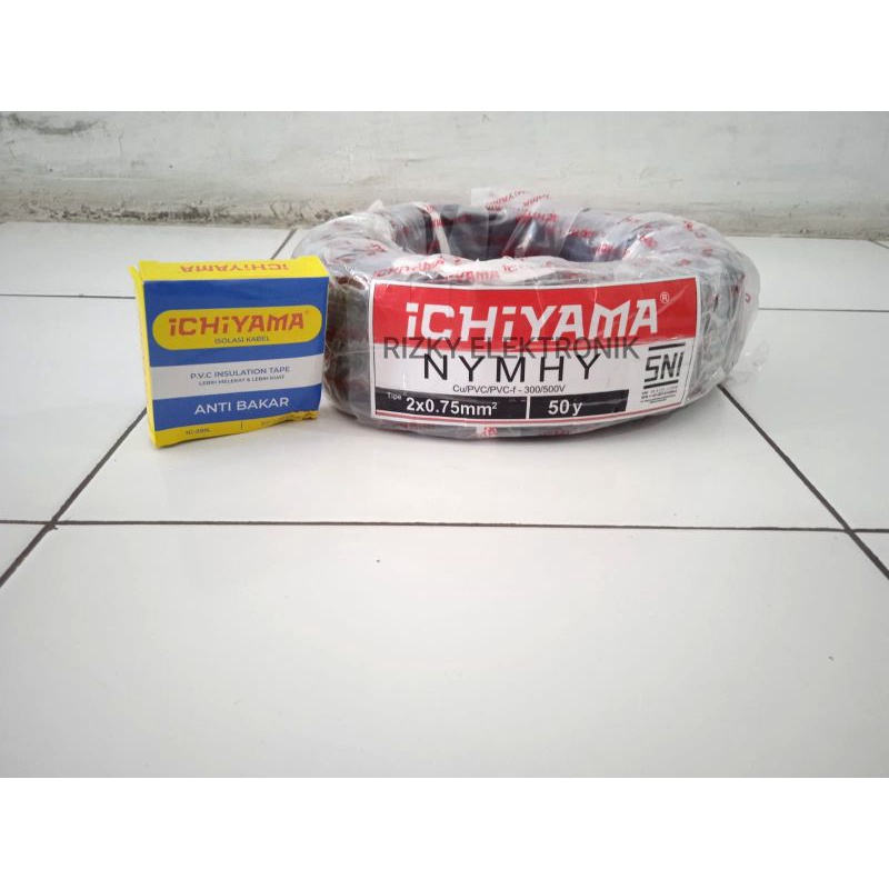 Jual Kabel Listrik Serabut NYYHY ICHIYAMA 2x0.75mm NYMHY Hitam Kualitas SNI | Shopee Indonesia