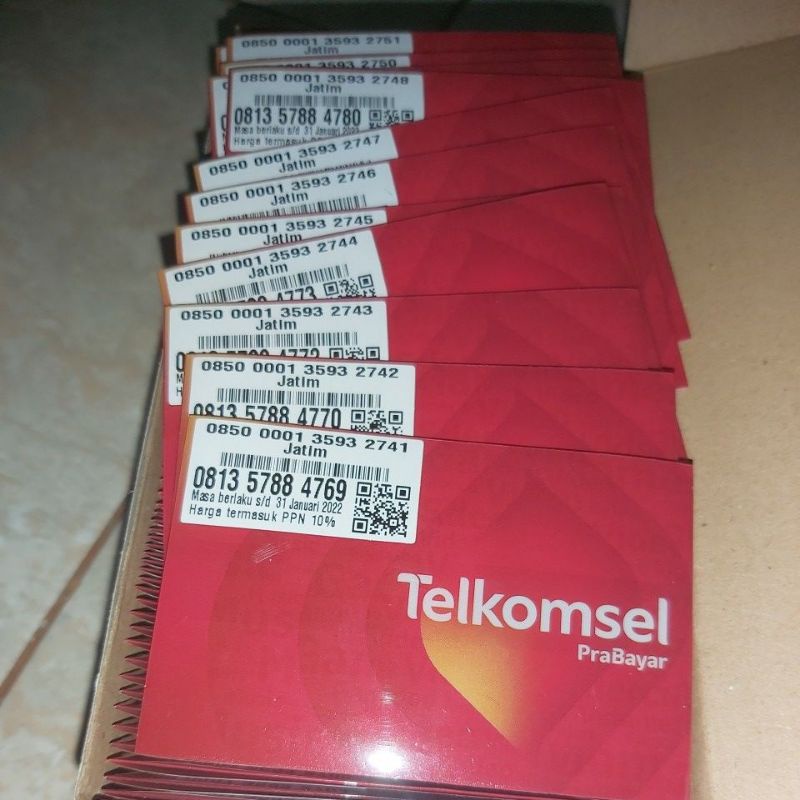 Jual GROSIR KARTU PERDANA TELKOMSEL SIMPATI RED 0K 4G SEGEL Exp Panjang.. | Shopee Indonesia