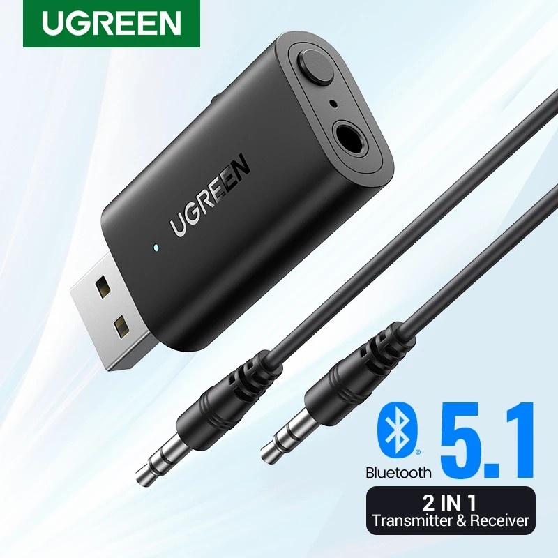 Jual UGREEN 2 in 1 Bluetooth 5.1 Audio Receiver Transmitter USB + Aux 3.5mm | Shopee Indonesia