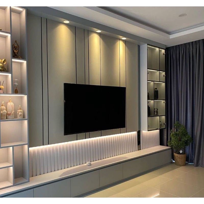 Jual Rak tv dinding Custom atau Backdrop Tv buffet tv | Shopee Indonesia