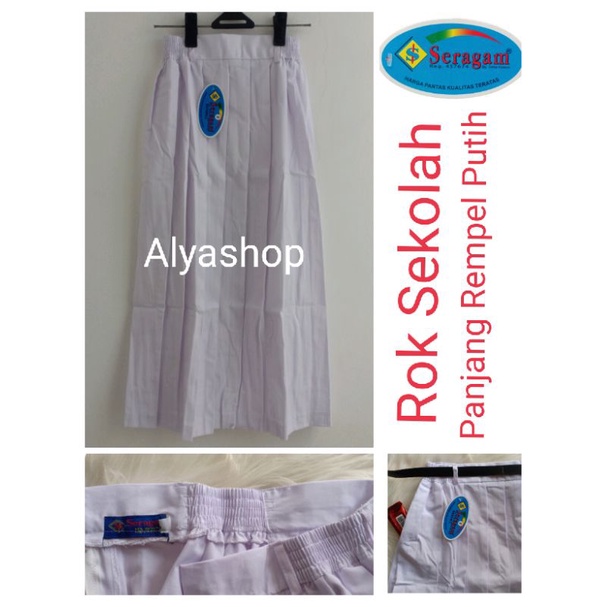 Jual Rok Panjang Rempel Putih Merk SERAGAM, Rok Sekolah | Shopee Indonesia