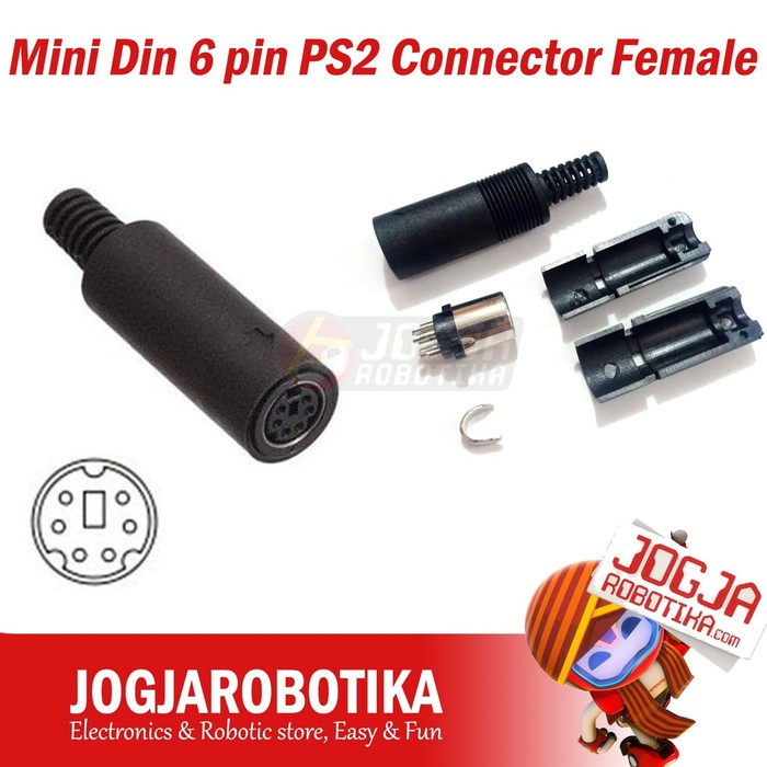 Jual Mini Din 6 pin PS2 Connector Female | Shopee Indonesia