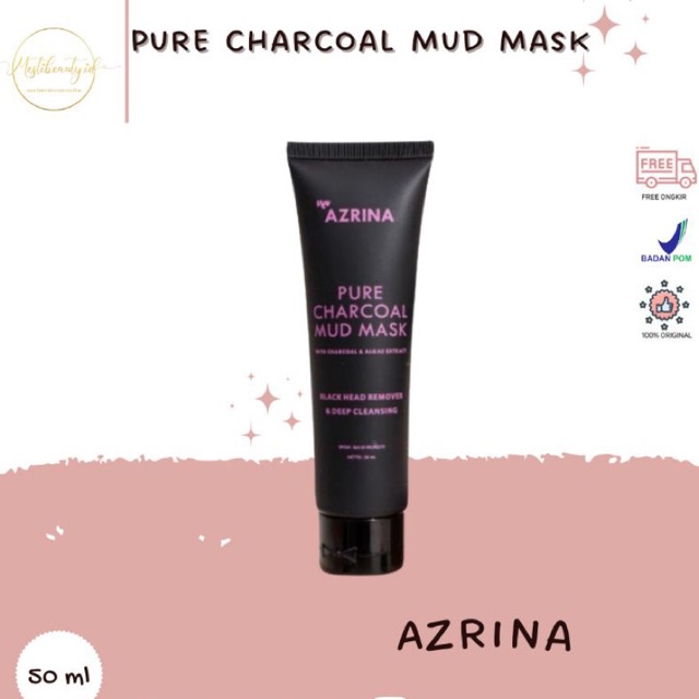 Jual AZRINA PURE CHARCOAL MUD MASK | Shopee Indonesia