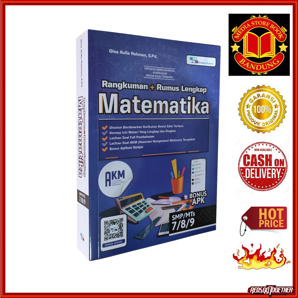 Jual Buku Matematika Smp Rangkuman Dan Rumus Lengkap Matematika Smp/Mts Kelas 789(100% ORIGINAL ...