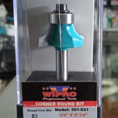 Jual WIPRO MATA PROFIL ROUTER ROUND OVER BITS 1/4" X R 1/4" 301-031 ...