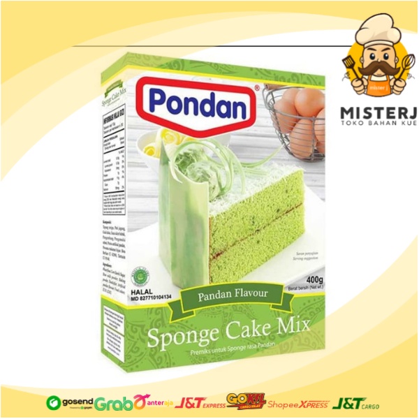 Jual Pondan Sponge Cake Pandan | 400 Gram | Pondan Premiks Sponge Cake ...