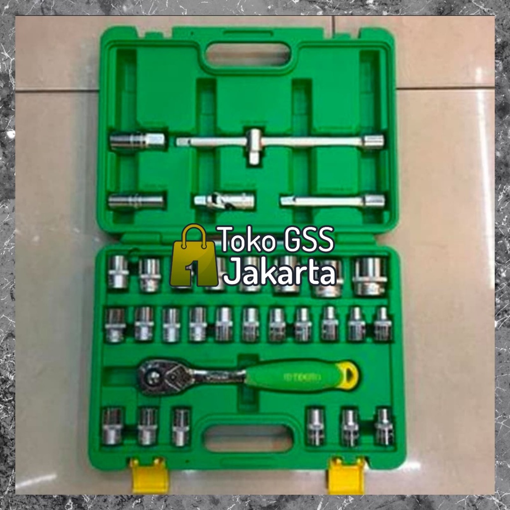Jual KUNCI SOCK SET SOCKET SET 1/2" 32 PCS HAND SOCKET TEKIRO SC-SE0618 ...