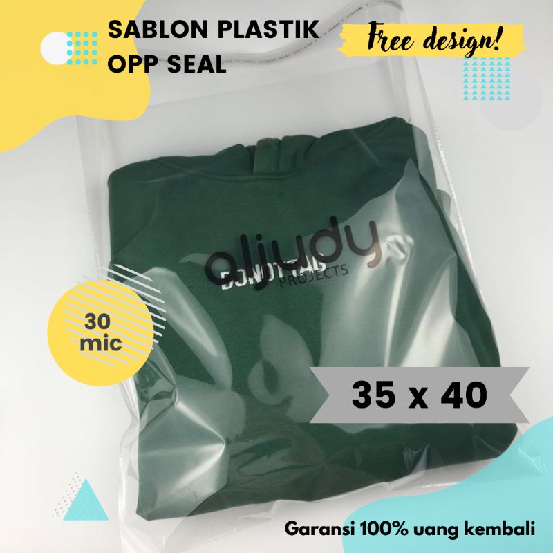 Jual Plastik OPP Seal 35x40 Custom Sablon, Bungkus Pakaian | Hijab ...