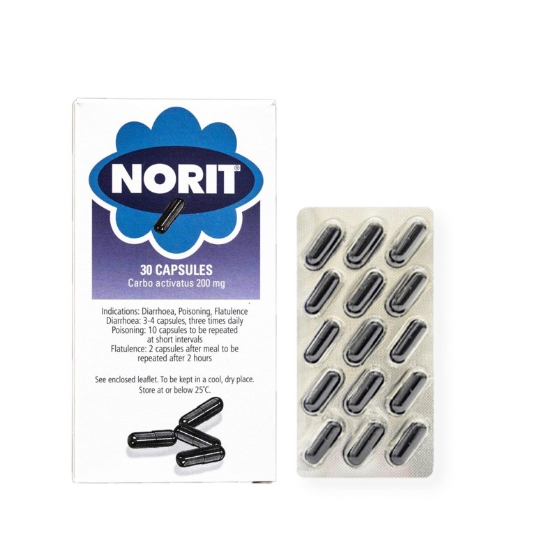 Jual Norit Carbo Activatus 30 Capsule Singapore Netherland / Obat Diare ...