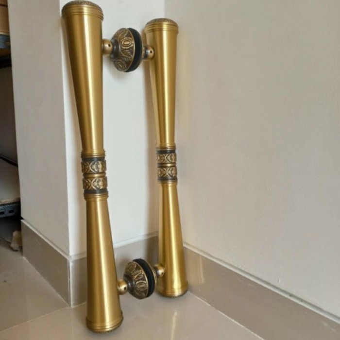 Jual Handle Pintu Rumah Asli Kuningan Model Godo Polos 56 cm | Shopee ...