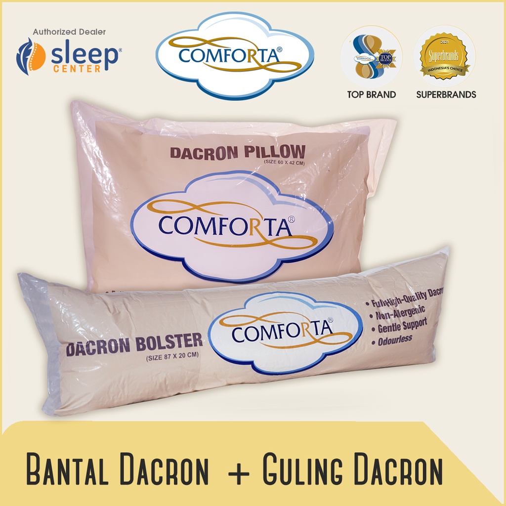 Jual Sleep Center COMFORTA Bantal Guling Dacron (Set Bolster Pillow ...