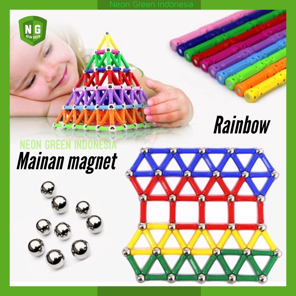 Jual MAINAN MAGNET STIK BOLA Tongkat Magnetic Stick Ball Edukasi ...
