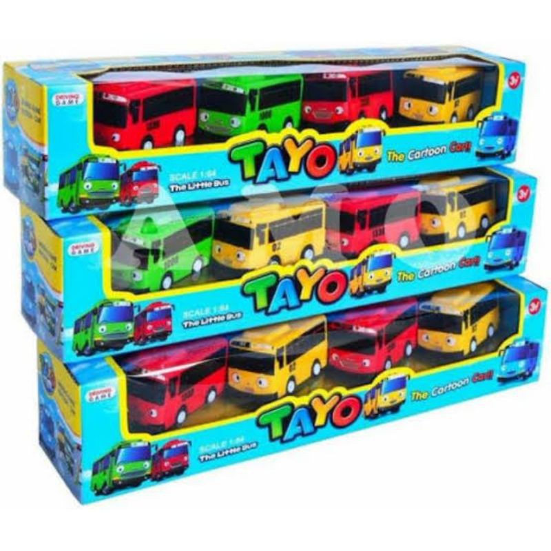 Jual mobil tayo mainan anak laki laki the little bus tayo 2088-4 isi 4 ...