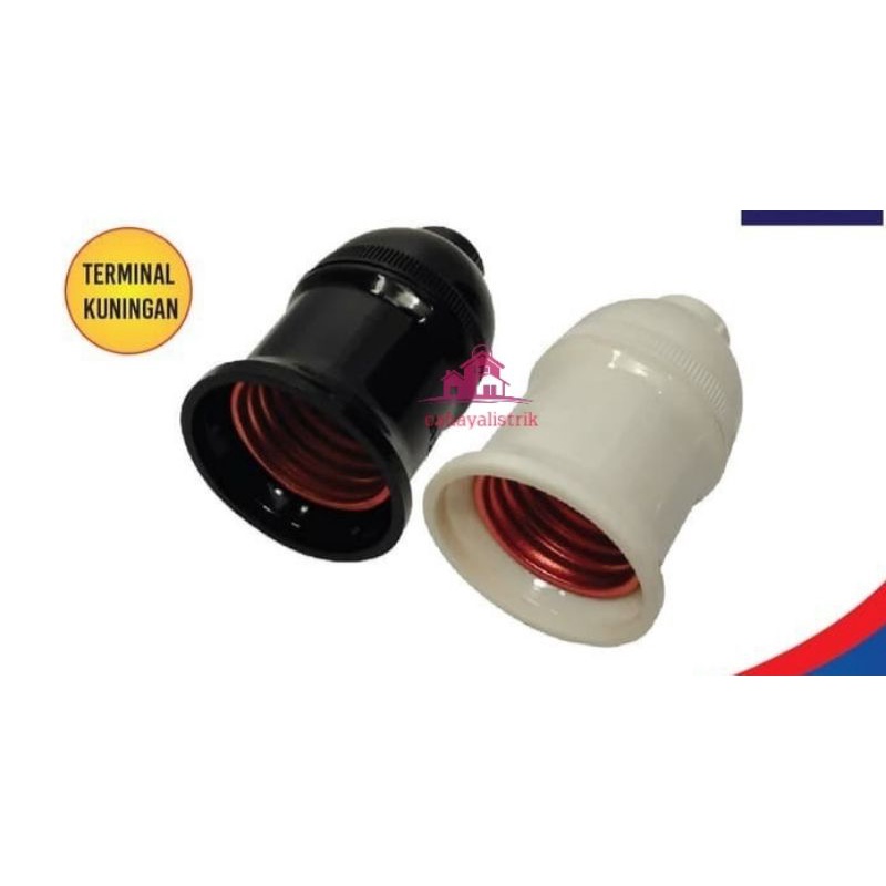Jual Fitting Lampu Gantung E27 / Fitting Gantung Putih dan hitam | Shopee Indonesia