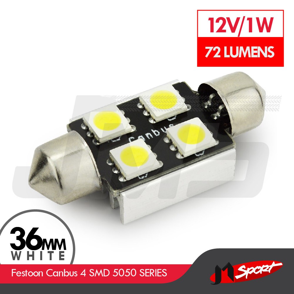 Jual Lampu LED Mobil Kabin / Plafon / Festoon / Double Wedge CANBUS 4 ...