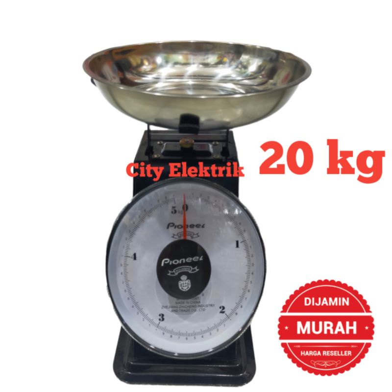 Jual Timbangan Jarum Analog Manual Besi 5 KG, 10 KG, 15 KG, 20 KG / Timbangan Duduk / Timbangan ...