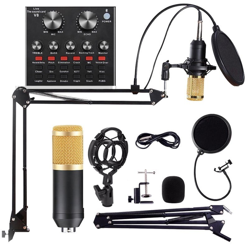 Jual Sound Card V8 Paket Lengkap Brocast Karoke Audio Bluetooth Sound ...