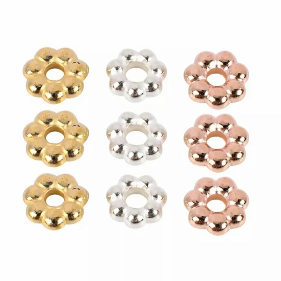 Jual ISI 100PCS MANIK MOTE CCB BUNGA DAISY PEMBATAS MANIK 4MM ATAU 6MM ...