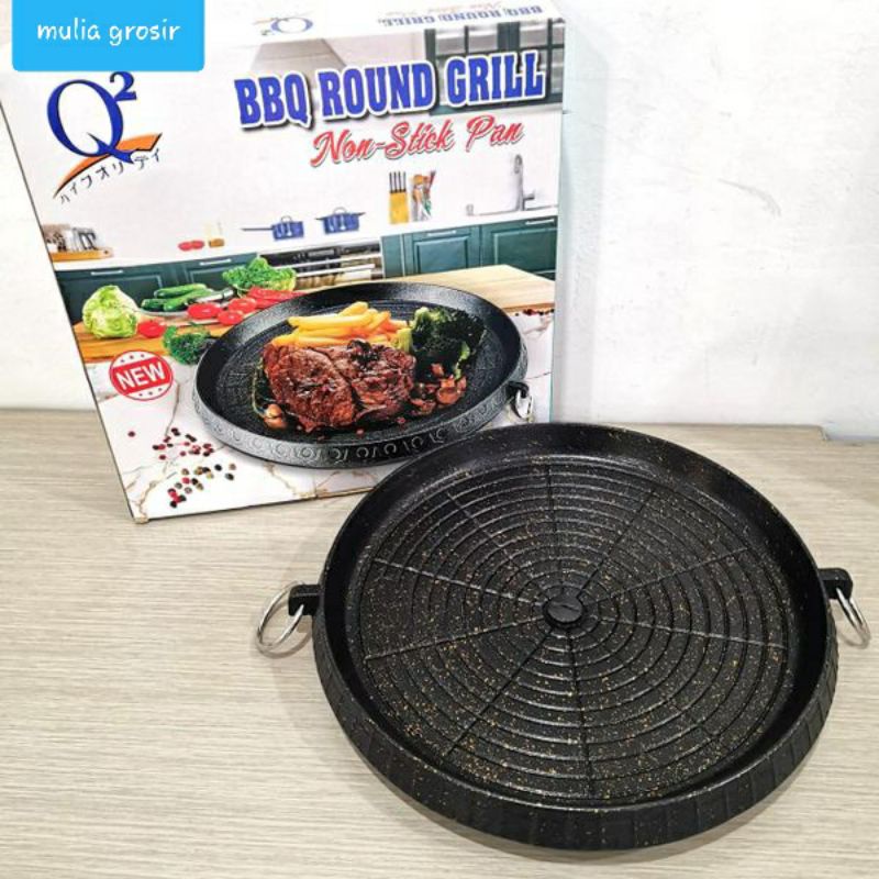 Jual Grill Pan Bulat Q2 -+30cm Tinggi 5cm 8930 | Shopee Indonesia