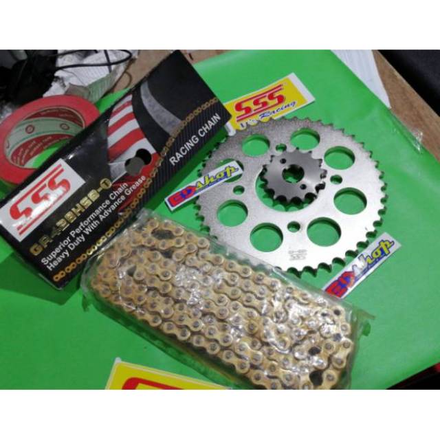 Jual Gear SET 428H SSS HSBT VERZA MEGAPRO NEW CB150 VERZA CBR 150 ORI GER GIR 428 BAJA MURAH ...