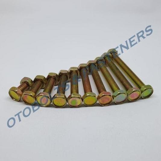 Jual Baut Mur Kuning 8x70 / Baut Kuning M8 / BMK / Baut Hex / Baut ...