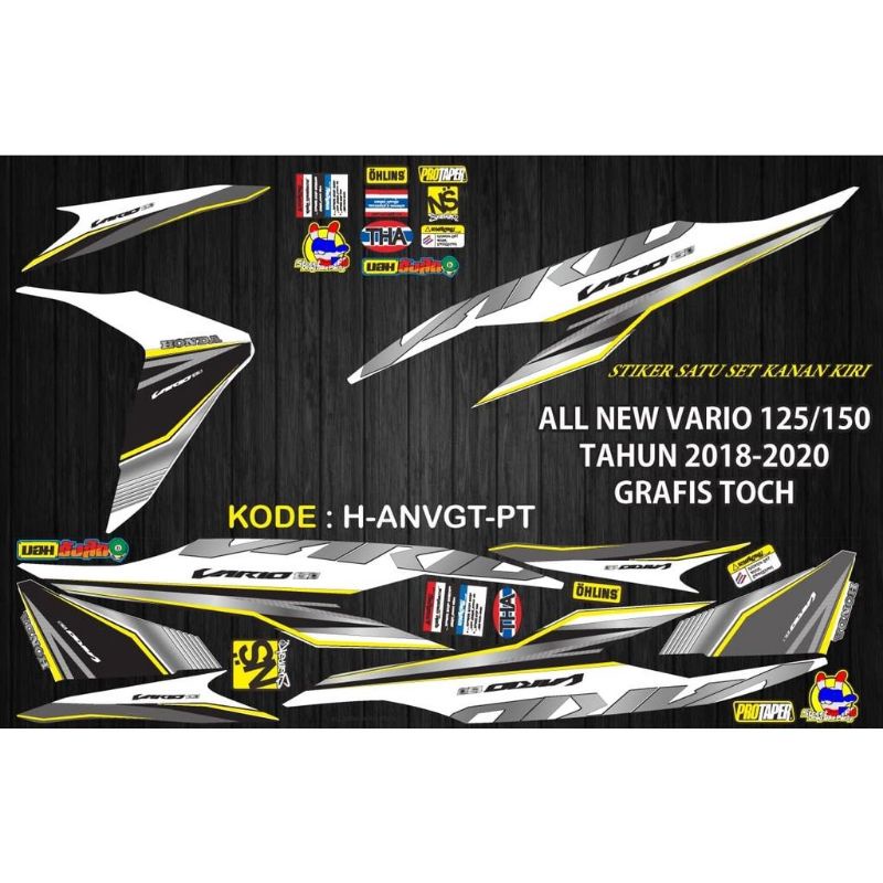 Jual STICKER STRIPING VARIASI DECAL VARIO ALL NEW 125/150 GRAFIS TOCH ...