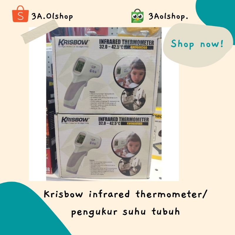 Jual Krisbow infrared thermometer/pengukur suhu tubuh | Shopee Indonesia