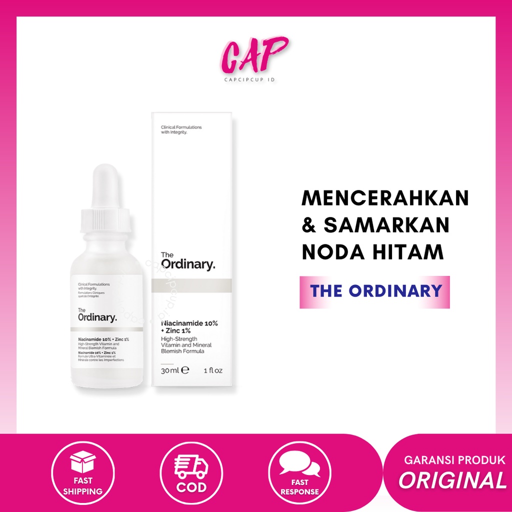 Jual CAP - THE ORDINARY Niacinamide 10% + Zinc 1% Original | Shopee ...