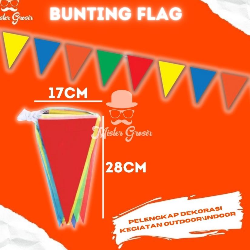 Jual Harga Murah TVF7H Bendera Segitiga Kain Warna Warni Hiasan Tenda Camping Outdoor Bunting ...
