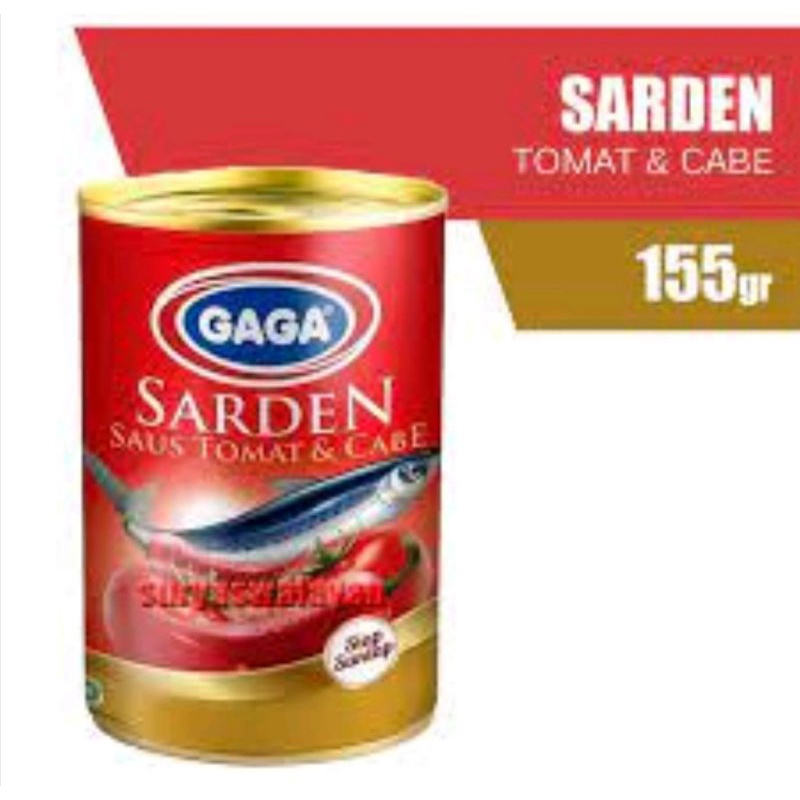 Jual Gaga sarden dalam saus tomat & cabe 155gr | Shopee Indonesia