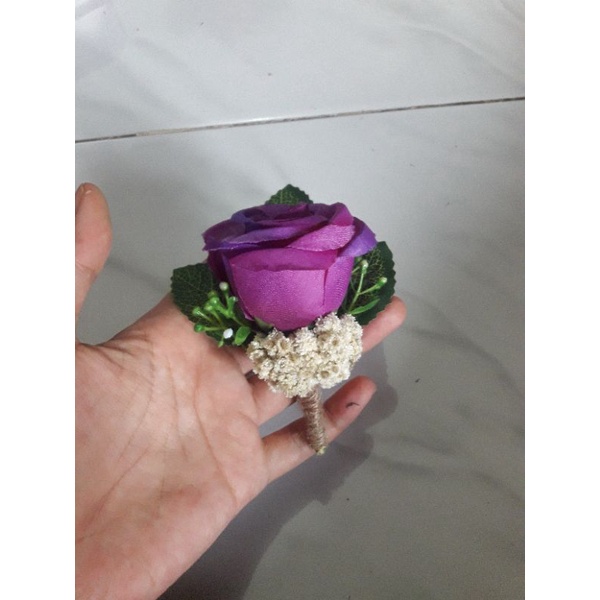 Jual corsage korsase bunga dada jas bross pin panitia rustic wedding ...