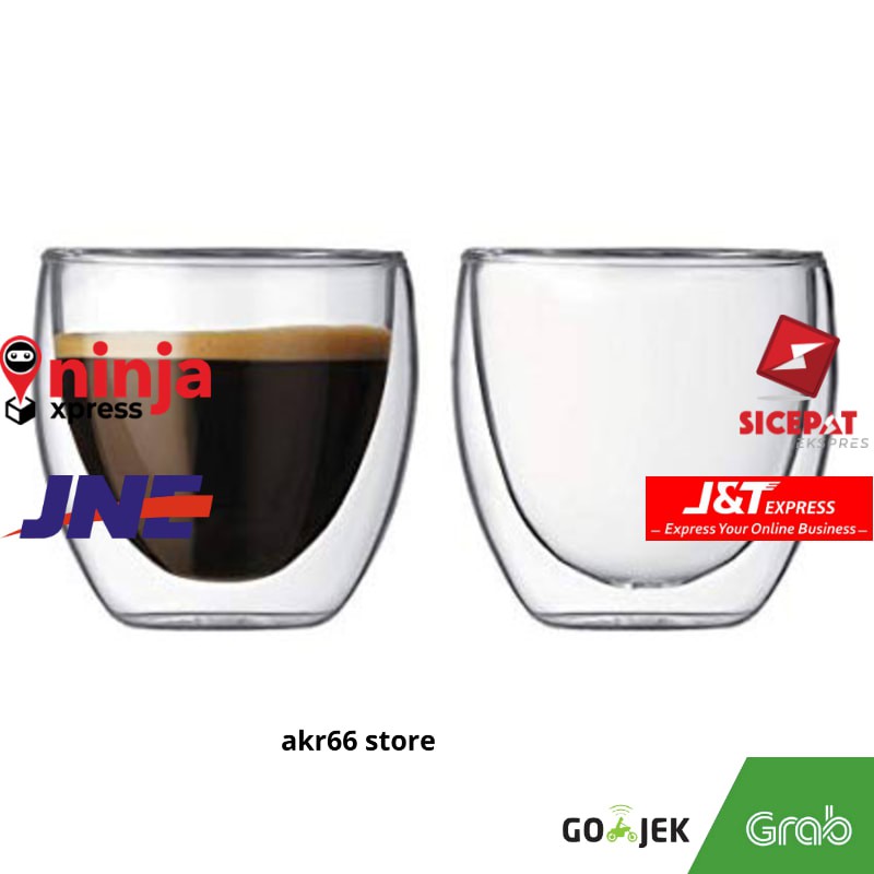 Jual GELAS DOUBLE WALL ANTI PANAS INSULATED CUP 250ML PROMOSI | Shopee Indonesia