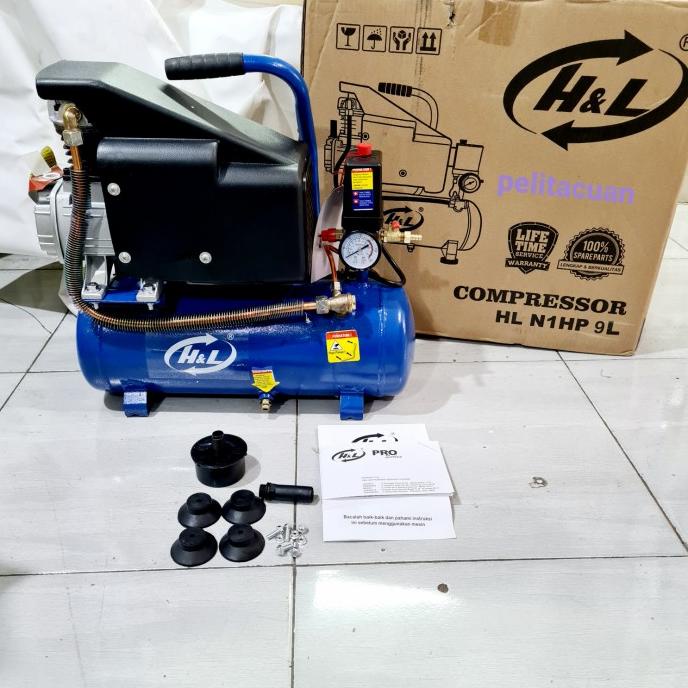 Jual Kompresor Angin Listrik air Compressor 1 HP H&L | Shopee Indonesia