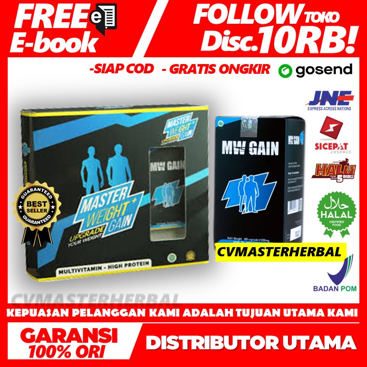 Jual MWGAIN EXTRA STRONG Master Weight Gain Distributor Resmi 100% ...