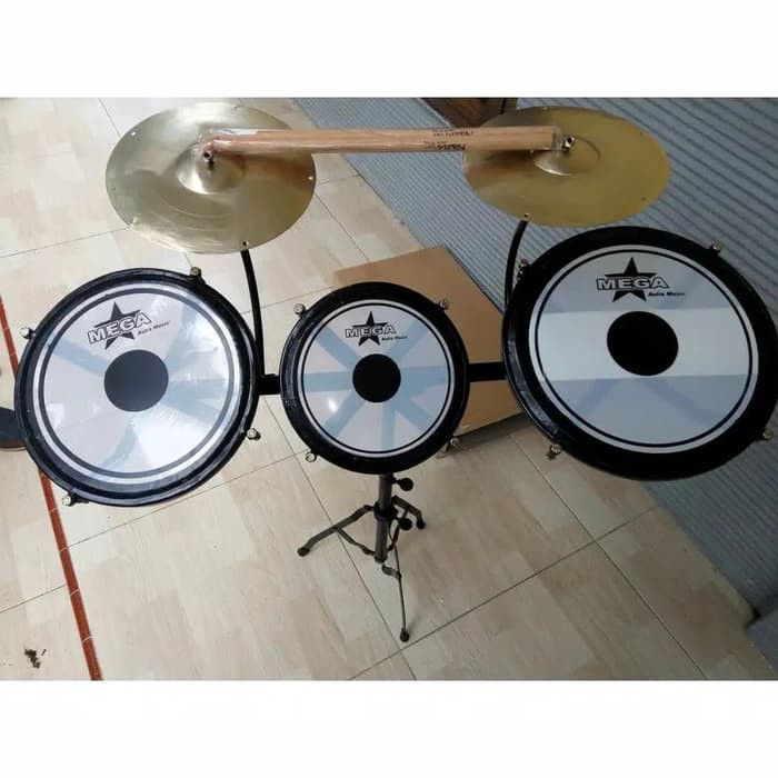 Jual DRUM TAM TAM dgn 2 simbal KAKI BESI HITAM | Shopee Indonesia
