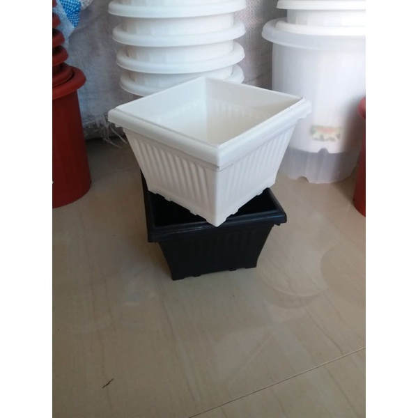 Jual Pot segi empat Bonsai U20 warna putih dan hitam | Shopee Indonesia