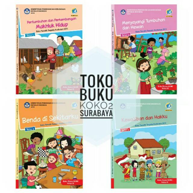 Jual BUKU TEMATIK SD KELAS 3 SD SEMESTER 1 TEMA 1,2,3,4 K13 REVISI 2018 | Shopee Indonesia